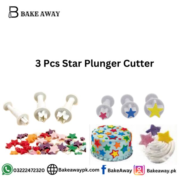 3 Pcs Star Plunger Cutter – Bake Away