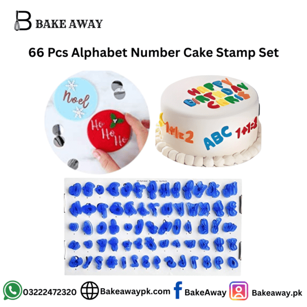 66 Pcs Alphabet Number Cake Stamp Set – Bake Away