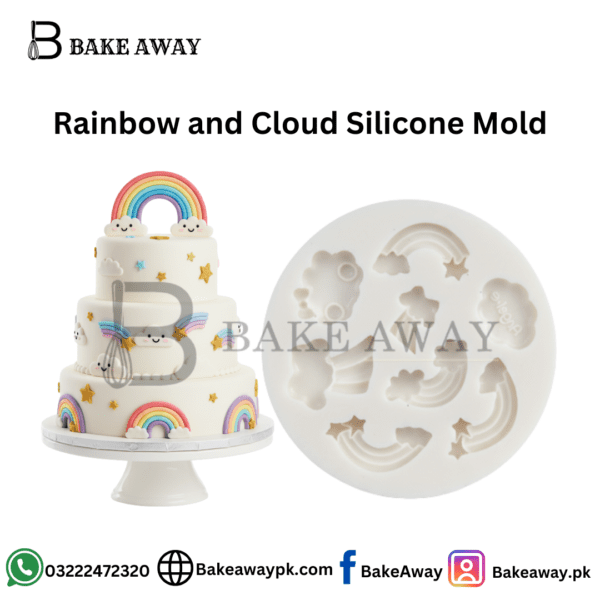 Rainbow and Cloud Silicone Mold – Bake Away
