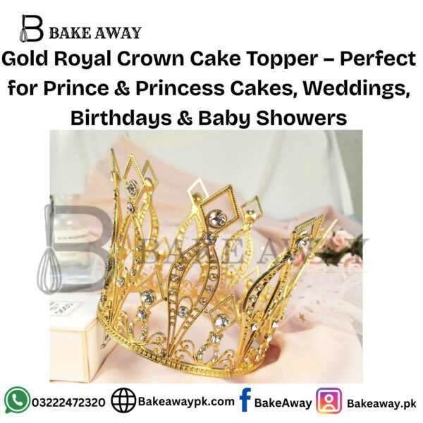 Gold Royal Crown Cake Topper – Bake Away