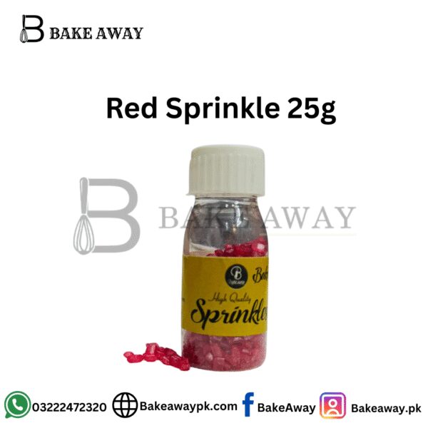Red Sprinkles 25g – Bake Away