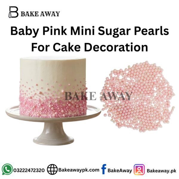 Baby Pink Mini Sugar Pearls For Cake Decoration – Bake Away