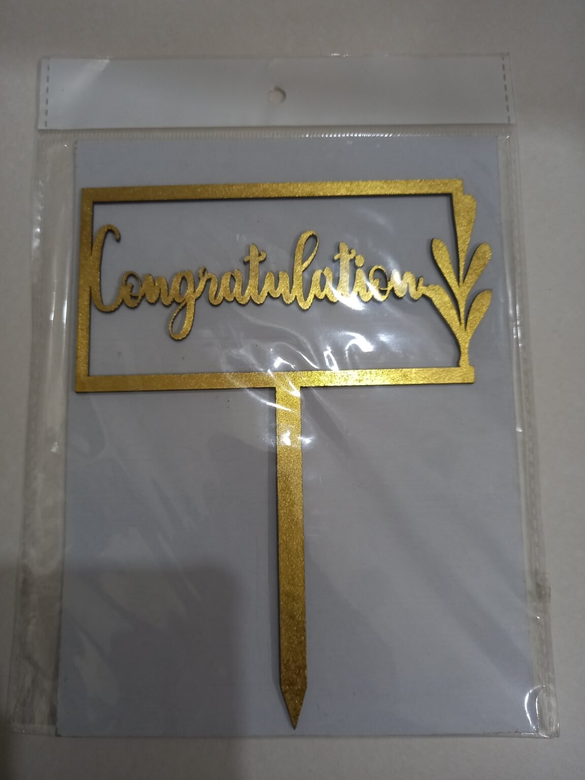 CONGRATULATIONS WOODEN CAKE TOPPER – Bake Away