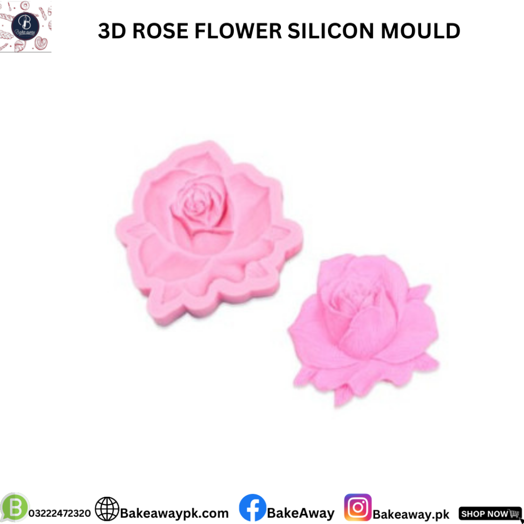 3D ROSE FLOWER SILICON MOULD – Bake Away