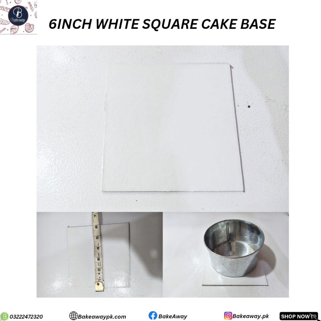 6INCH WHITE SQAURE CAKE BASES FOR BENTO – Bake Away