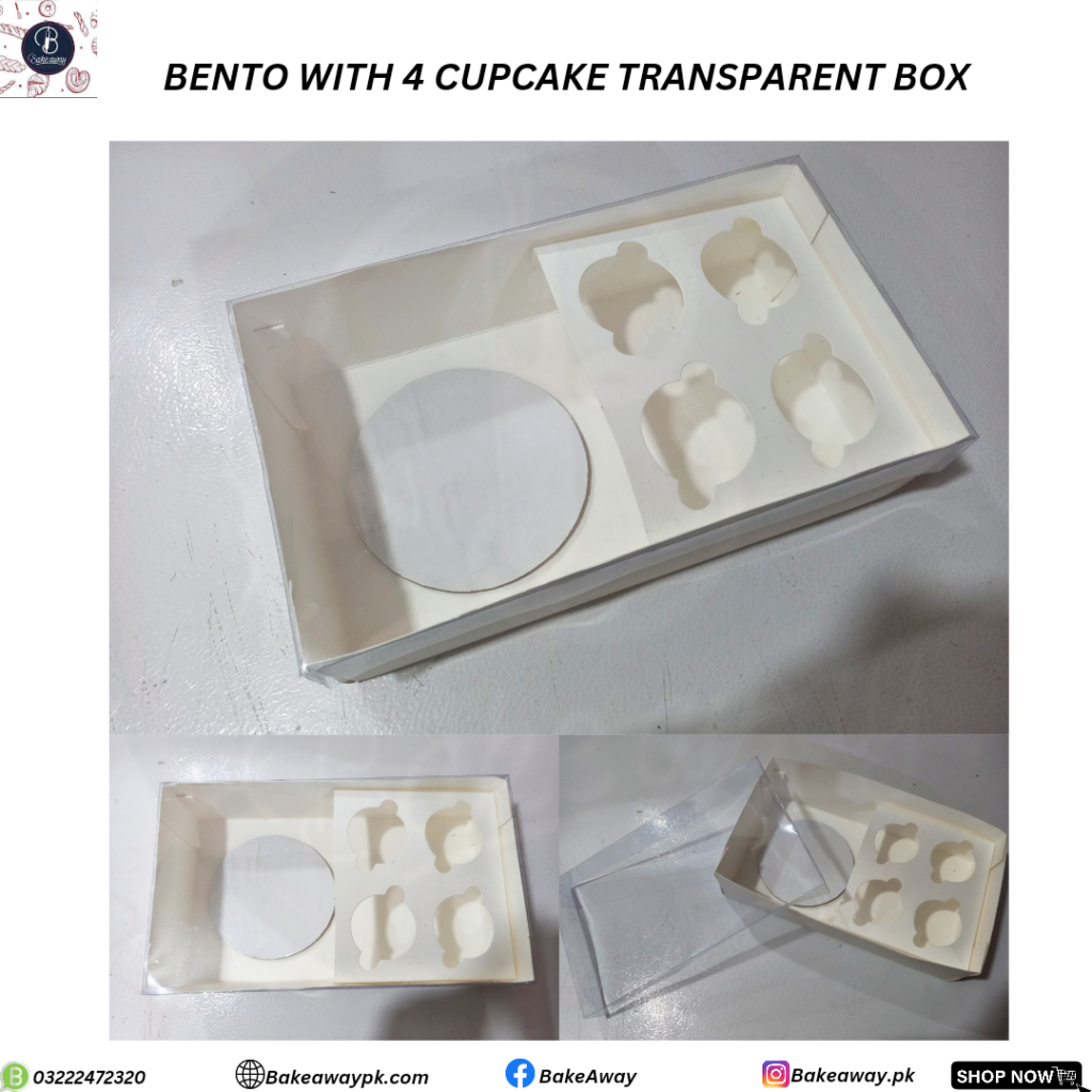 Bento With 4 Cupcake Box – Bake Away