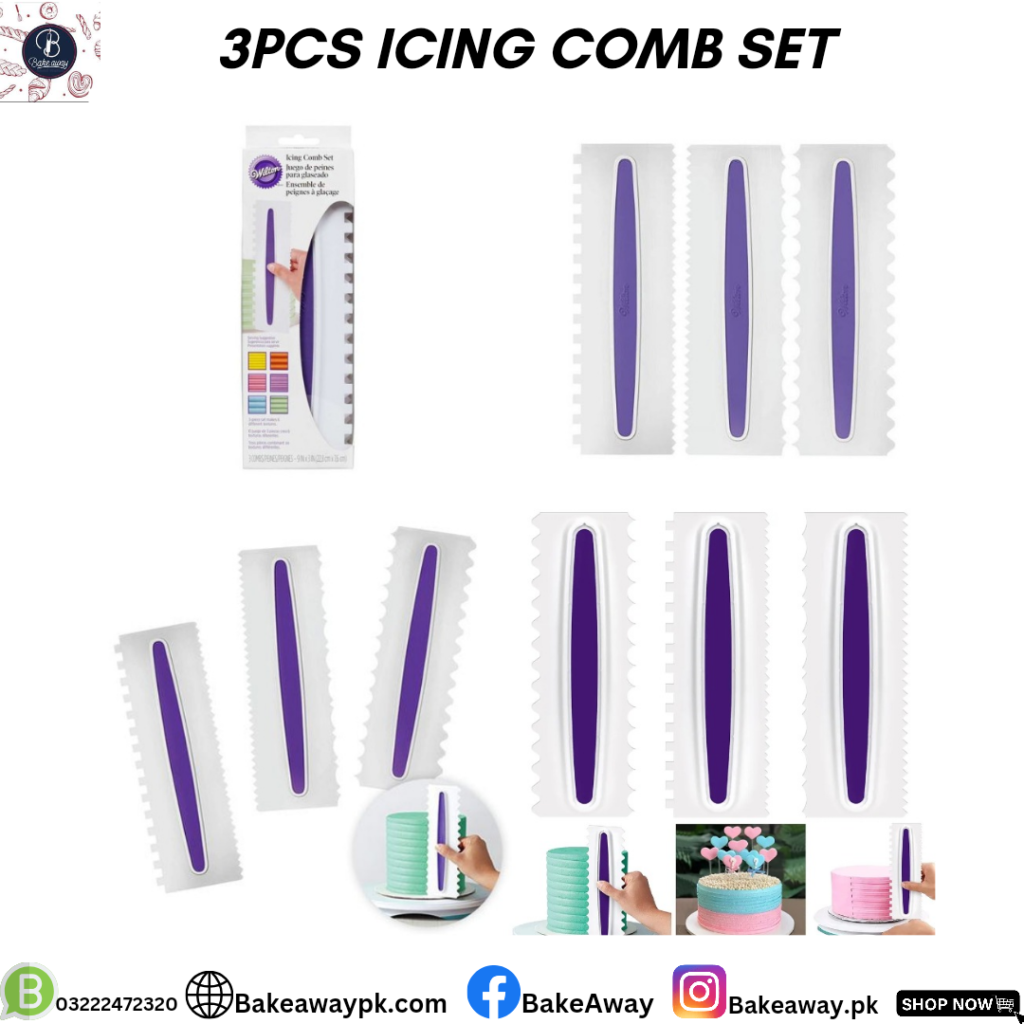 3PCS ICING COMB SET - Bake Away