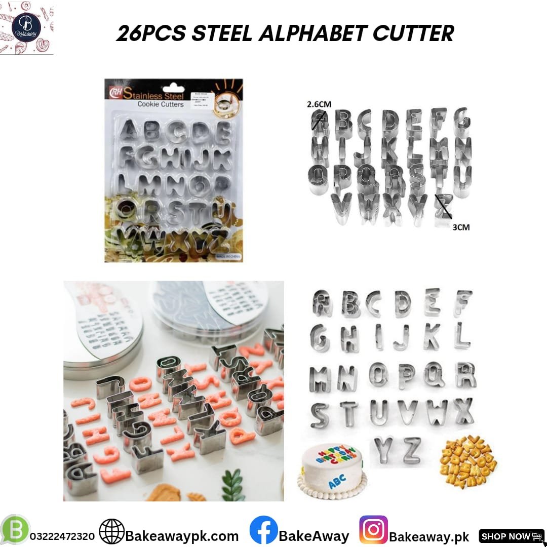 26PCS STEEL ALPHABET CUTTER SET – Bake Away