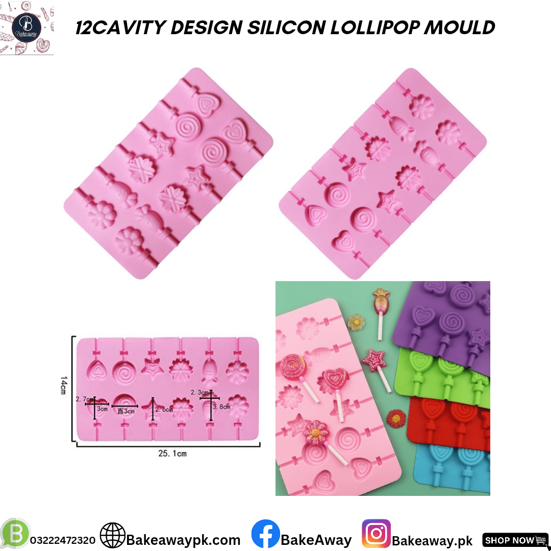 12cavity Design Silicon Lollipop Mould – Bake Away